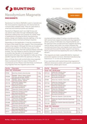 Neodymium Ring Magnets | e-Magnets UK